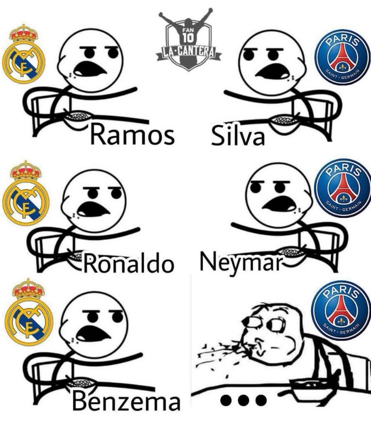 Memes Real Madrid-PSG Champions 2018 | Los mejores chistes