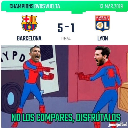 Memes Barcelona-Lyon Champions 2019 | Octavos de final